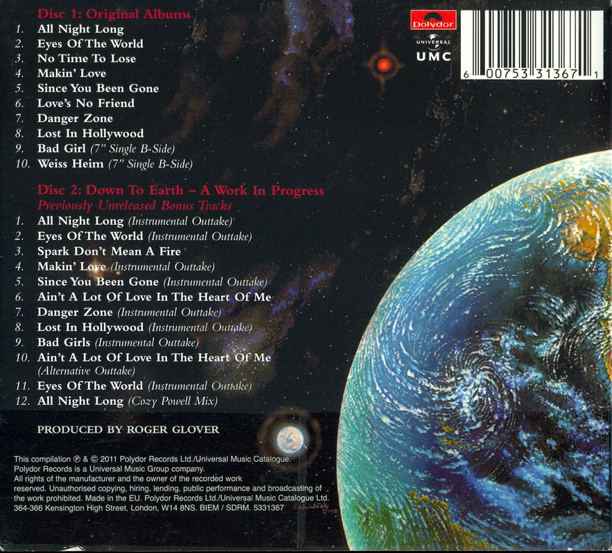 Rainbow - Down To Earth (1979) (Deluxe Edition 2CD) (2011-Remastered ...